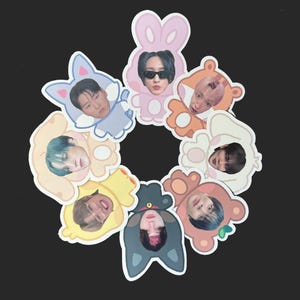 Funny Aniteez/ateez Member's Faces Kpop Stickers | 2-2.5" Waterproof ...