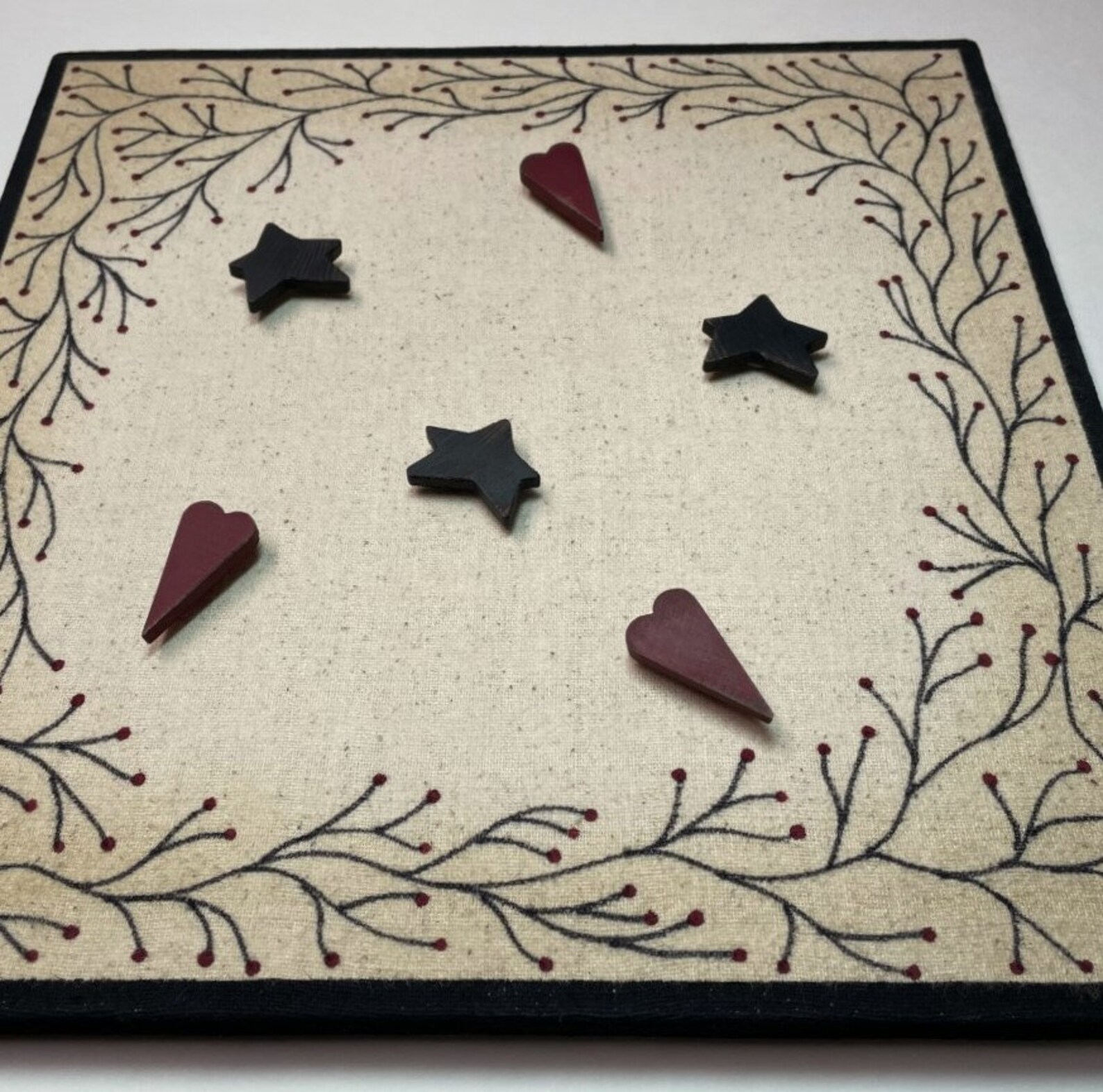 Primitive Vine Bulletin Board, Country Berry Memo, Rustic Note Board ...