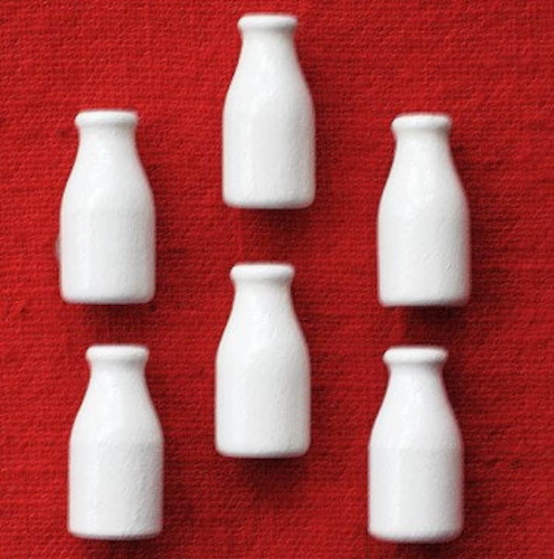 Milk Bottle Push Pins, Dairy, Creamery, Painted Push Pins, Country ...