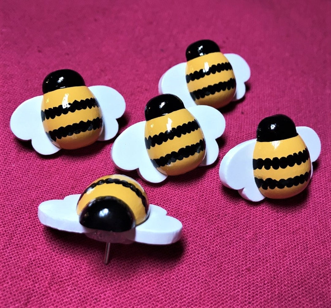 Bumble Bee Push Pins, Honey Bee Push Pins, Bee Thumb Tacks, Decorative ...