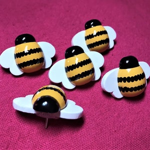 Bumble Bee Push Pins, Honey Bee Push Pins, Bee Thumb Tacks, Decorative ...