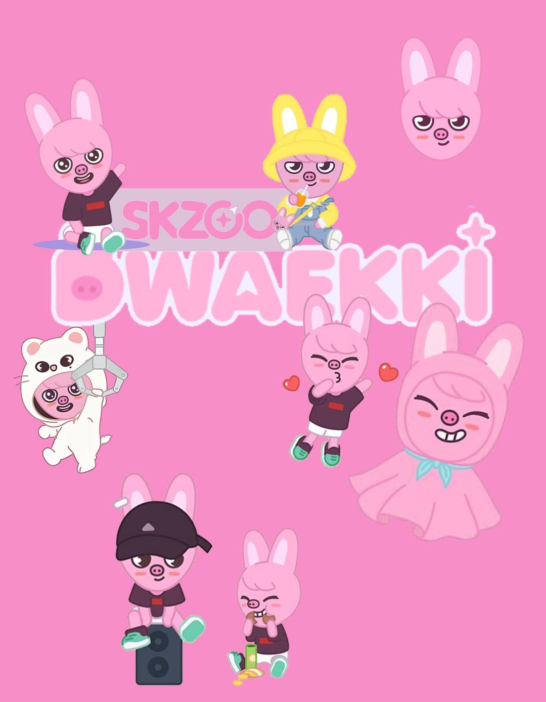 SKZOO Sticker Pack- Dwaekki Set - Etsy