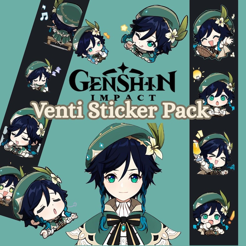 Genshin Impact- Venti Sticker Set - Etsy