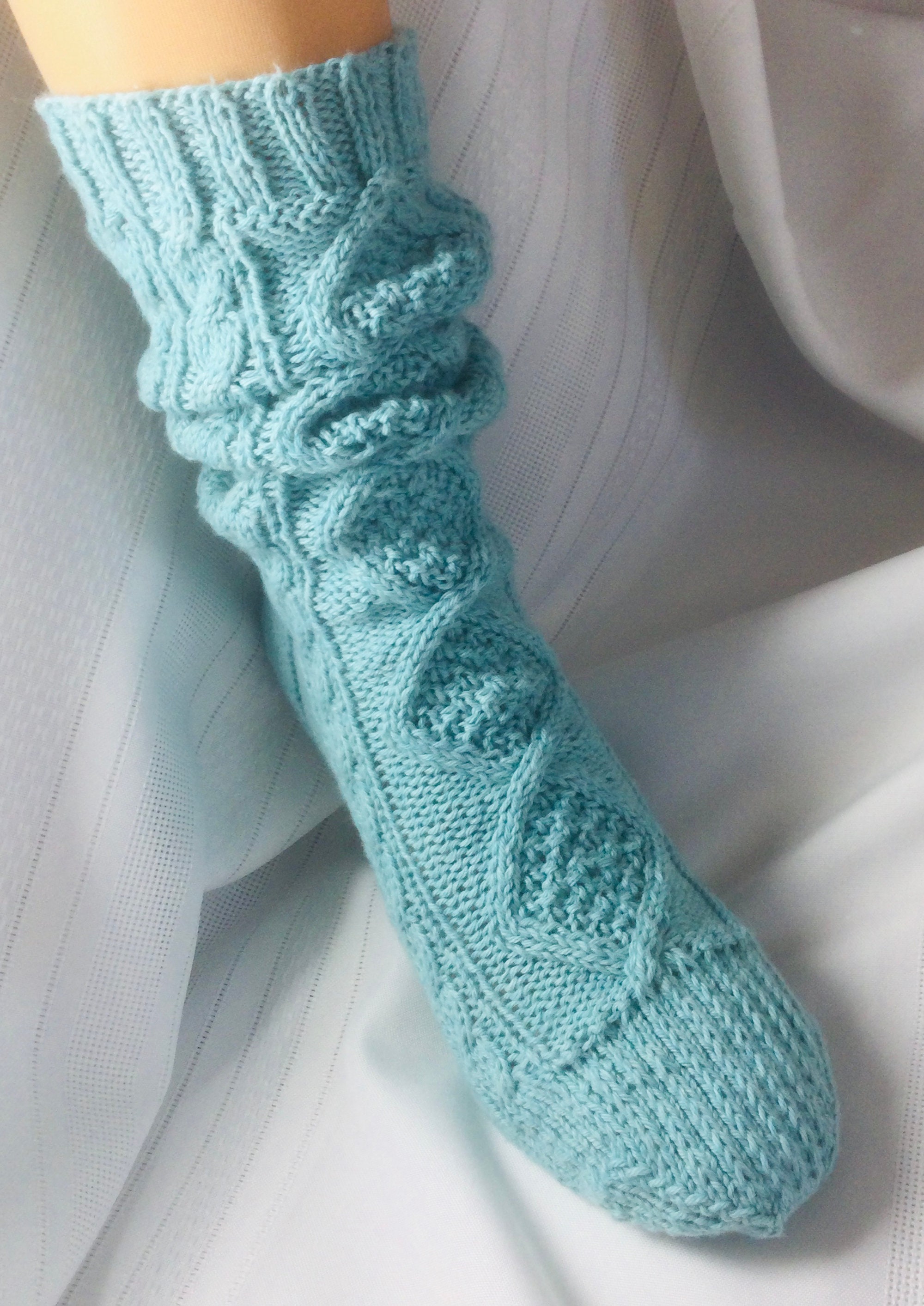 SALE Cotton Scrunch Socks in Aqua Blue - Etsy Sweden