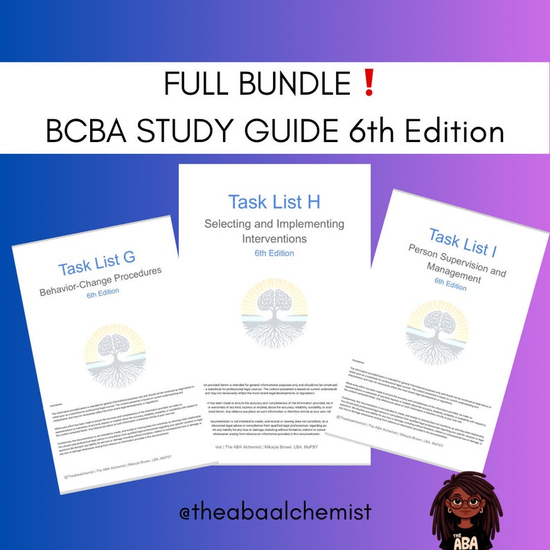 NEW! Full BCBA 6th Edition Study Guide - Etsy