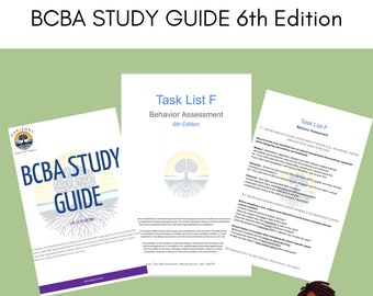 NEW! BCBA 6th Edition Task List A Study Guide - Etsy