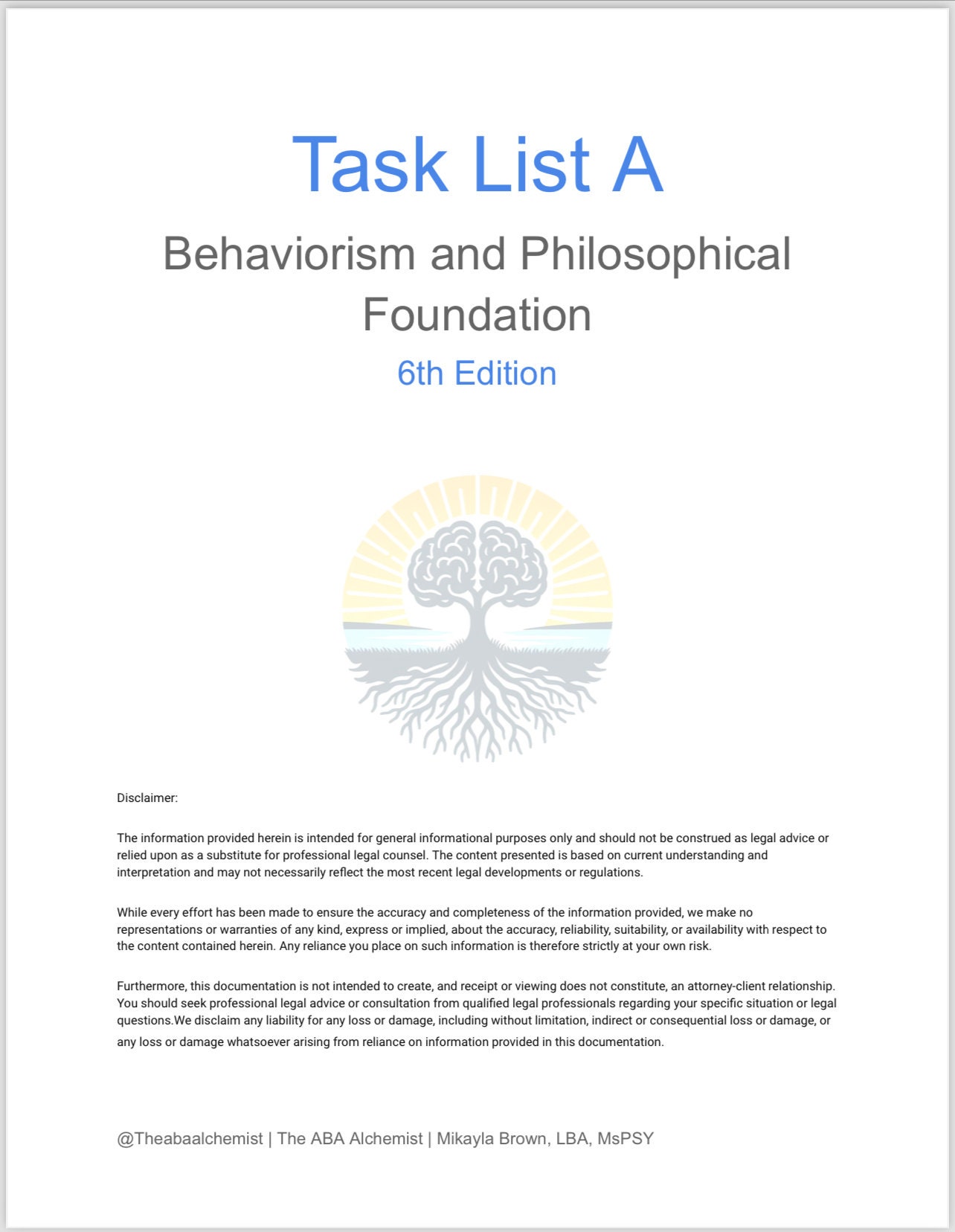 NEW! BCBA 6th Edition Task List A Study Guide - Etsy