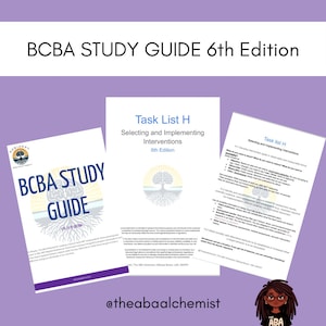 NEW! BCBA 6th Edition Task List H Study Guide - Etsy