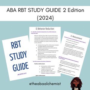 RBT Exam Study Guide 2nd Edition updated 2024 - Etsy