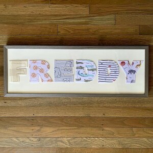 Baby Clothes Keepsake - Custom Framed Baby Name - Etsy