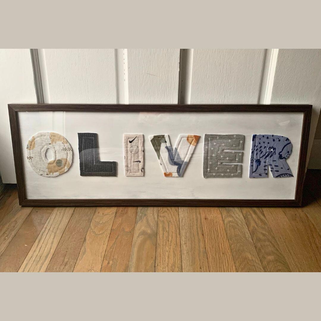 Baby Clothes Keepsake - Custom Framed Baby Name - Etsy