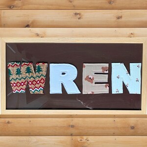 Baby Clothes Keepsake - Custom Framed Baby Name - Etsy