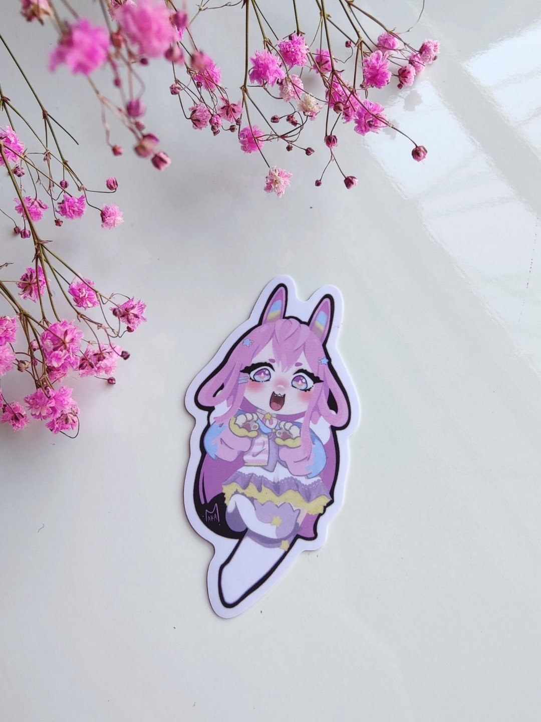 Star_nugget (smile Open) Vtuber Vinyl Sticker 3" Glossy Waterproof ...