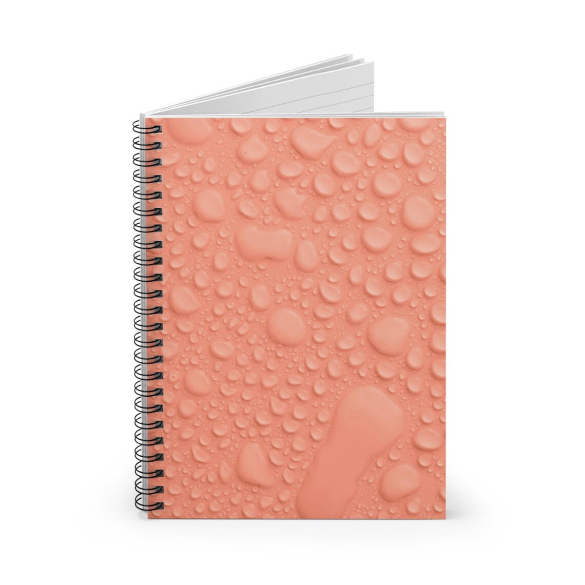 Beaded Water on Light Pink Background - Spiral Notebook - Ruled Line ...