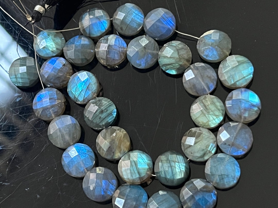 Labradorite Faceted Coins - Etsy