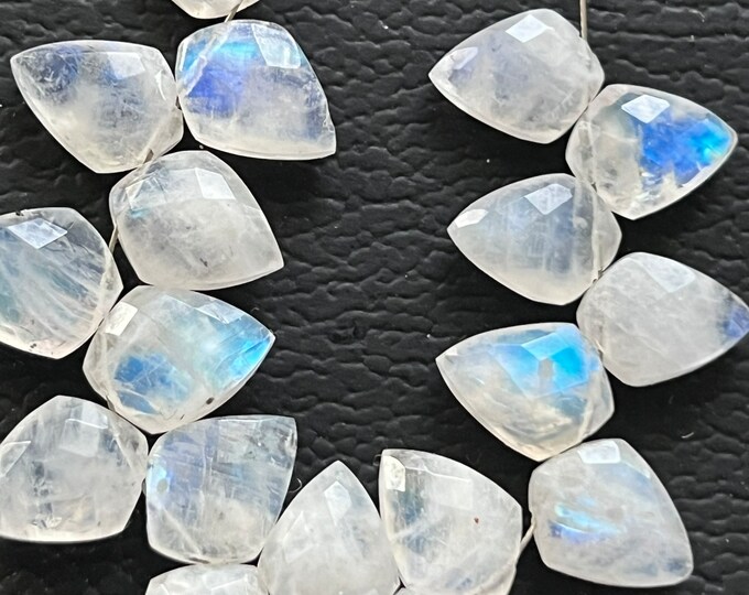 Rainbow Moonstone Faceted Shields Larger - Etsy