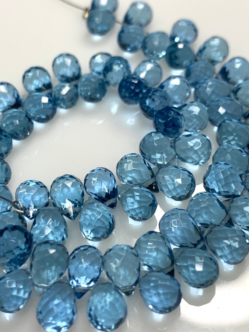 Gorgeous Denim Blue Colored Hydro Quartz Mini Drops - Etsy