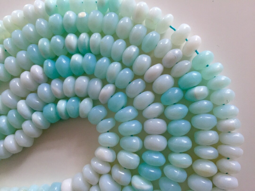 1/2 Strand Lite Smooth Peruvian Opal Roundels 20.00 - Etsy