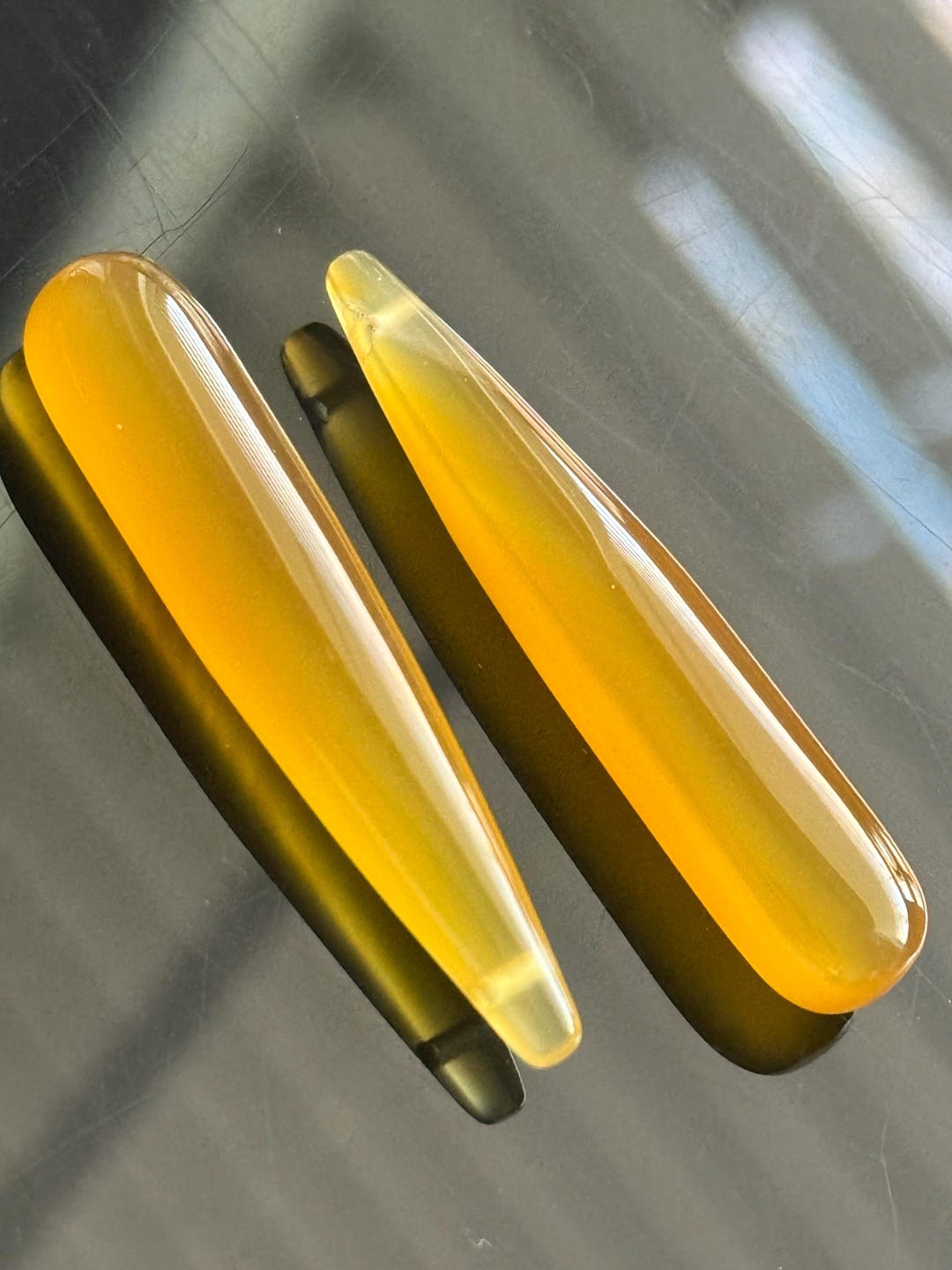 Gorgeous Yellow Matching Long Sticks With Large Drilled Hole - Limited ...