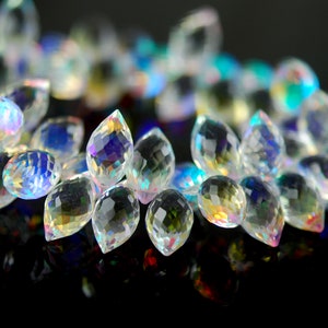 1/2 Strand of Rainbow Quartz Dew Drops - Etsy