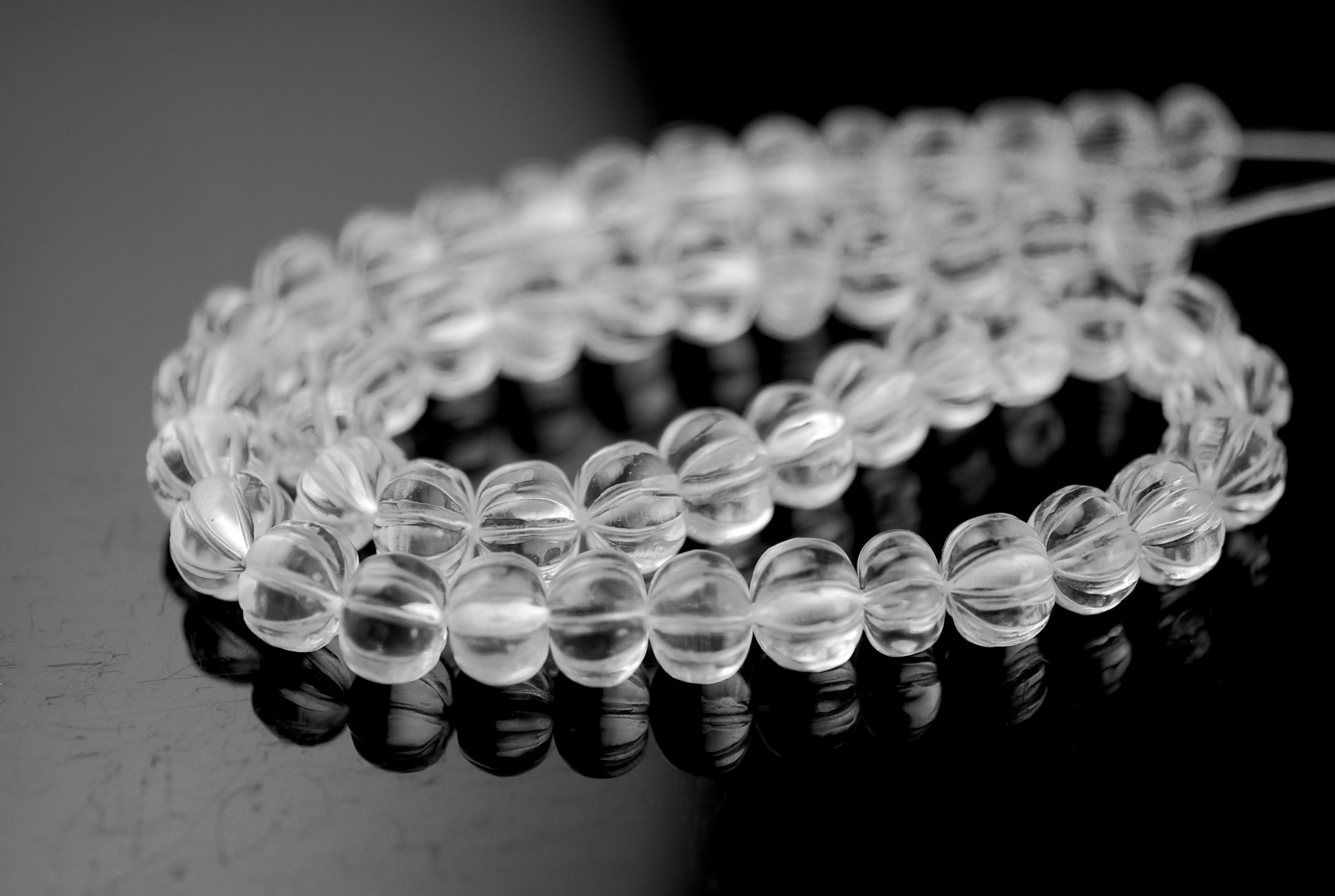 Smooth Clear Quartz Carved Beads - Etsy