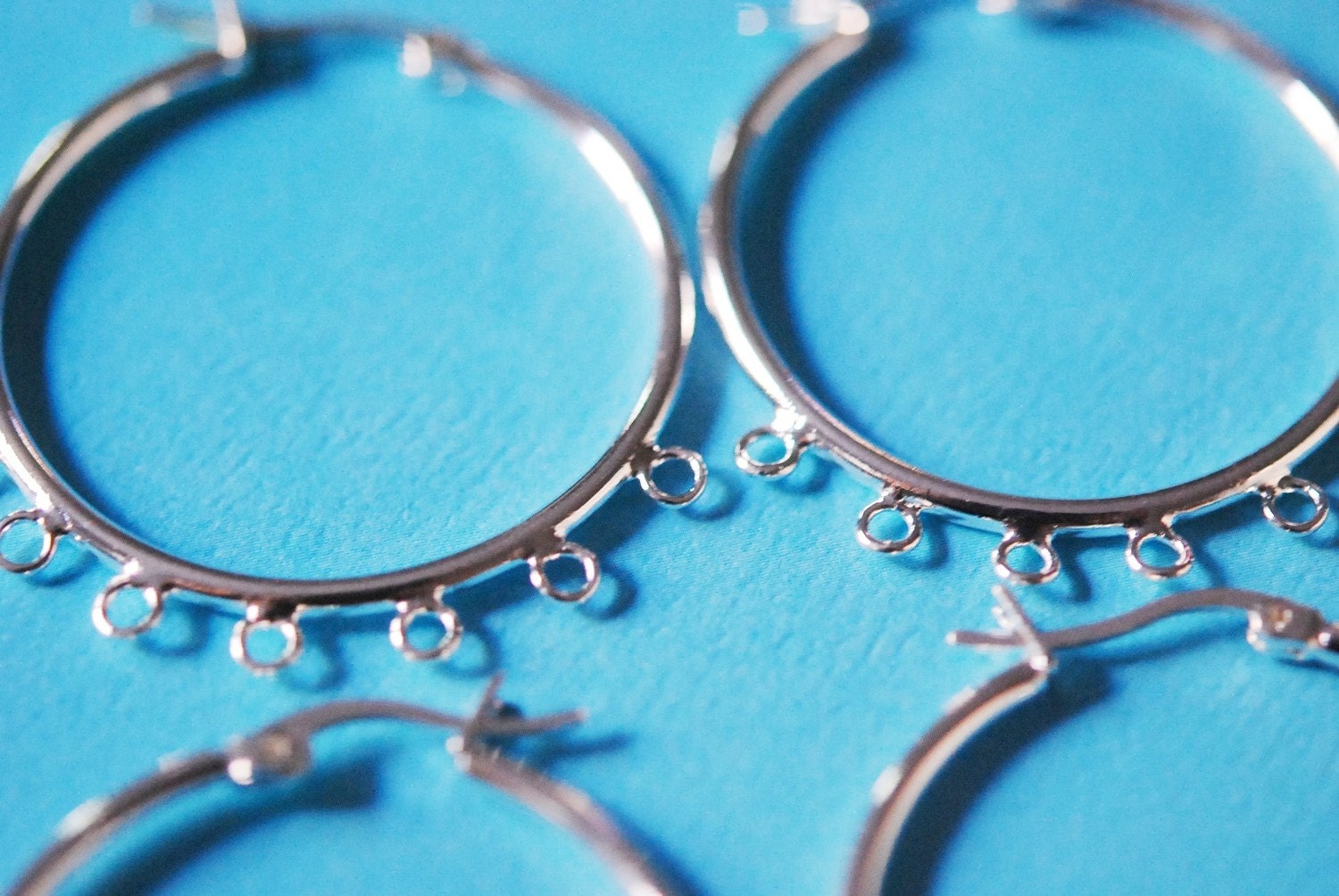 1 1/2 Inch Silver Plated Hoops - Etsy