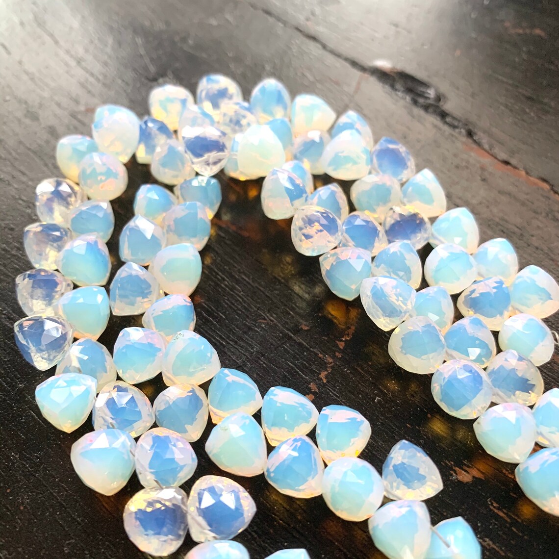 Fire Opal Hydro Quartz Trillions - - Etsy
