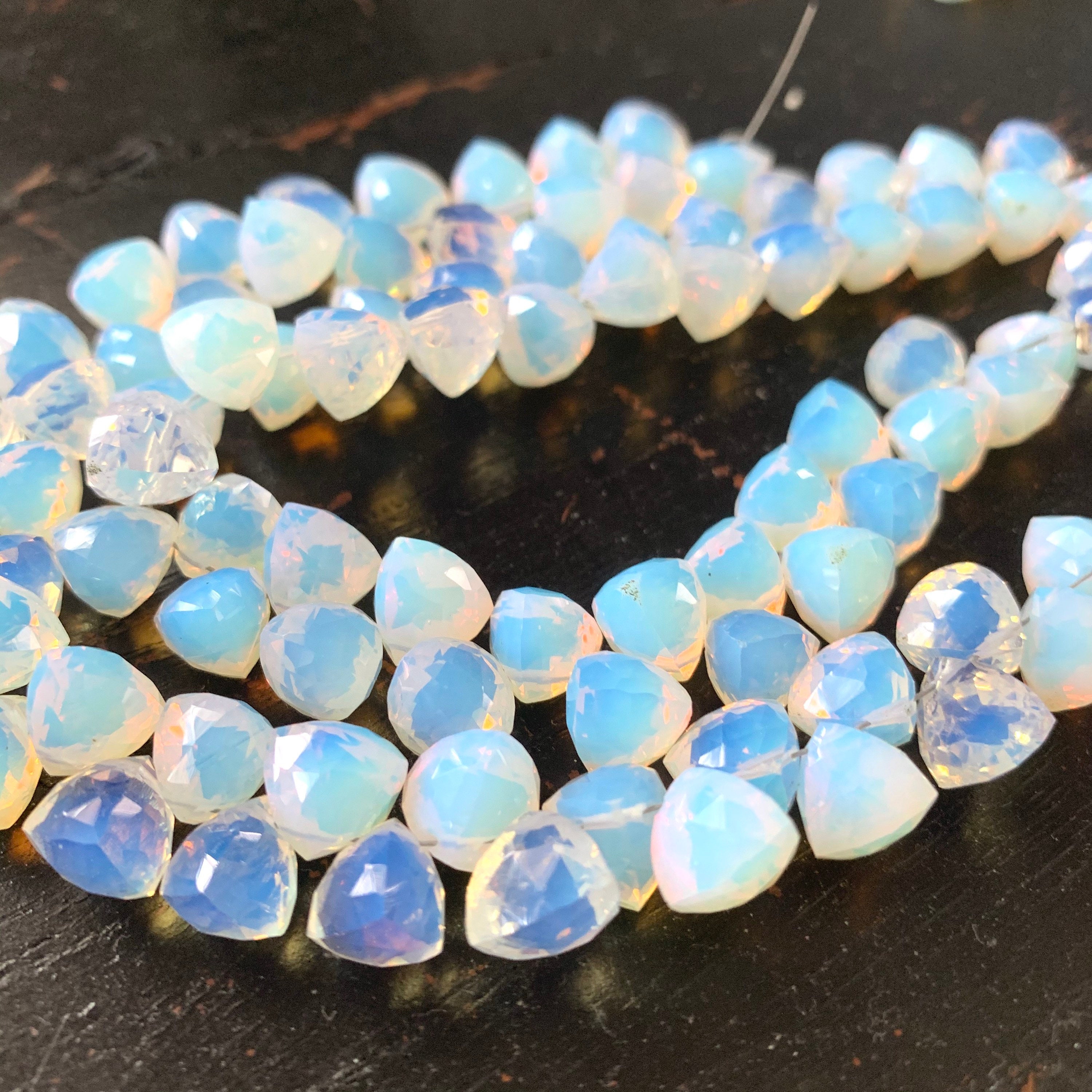 Fire Opal Hydro Quartz Trillions | Etsy