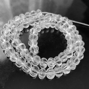 Smooth Clear Quartz Carved Beads - Etsy