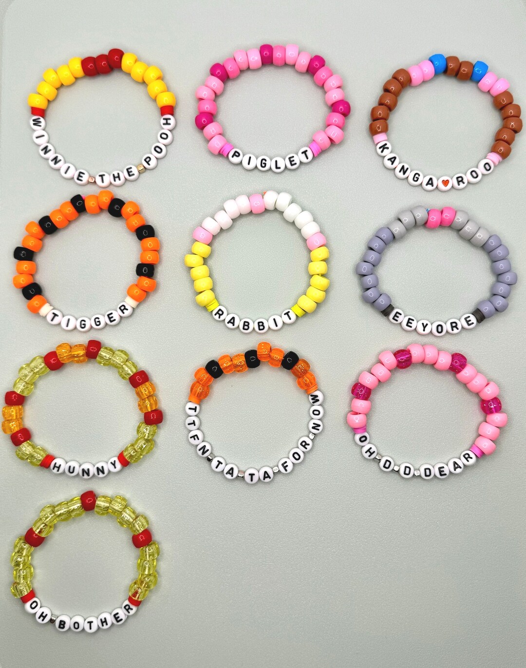 Disney Winnie the Pooh and Friends Inspired Handmade Friendship Bracelets Cast Member ...