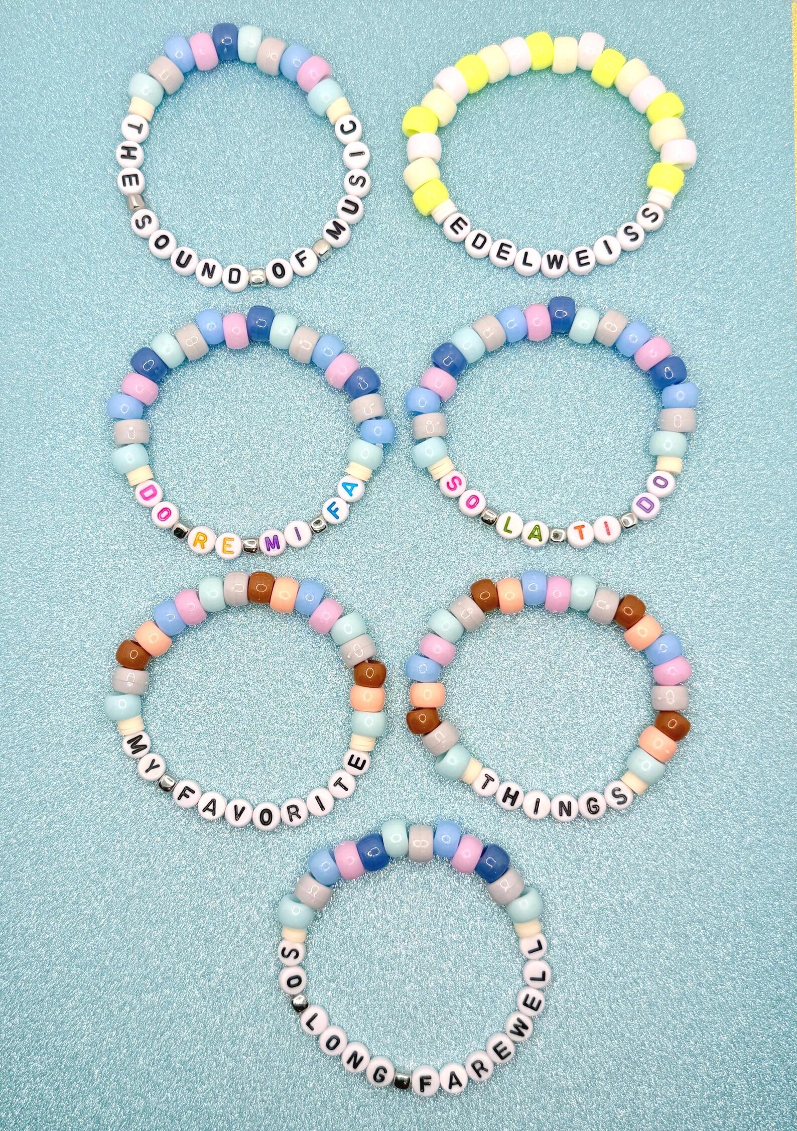 Sound of Music Inspired Beaded Friendship Bracelet: Stacking Stretch - Etsy