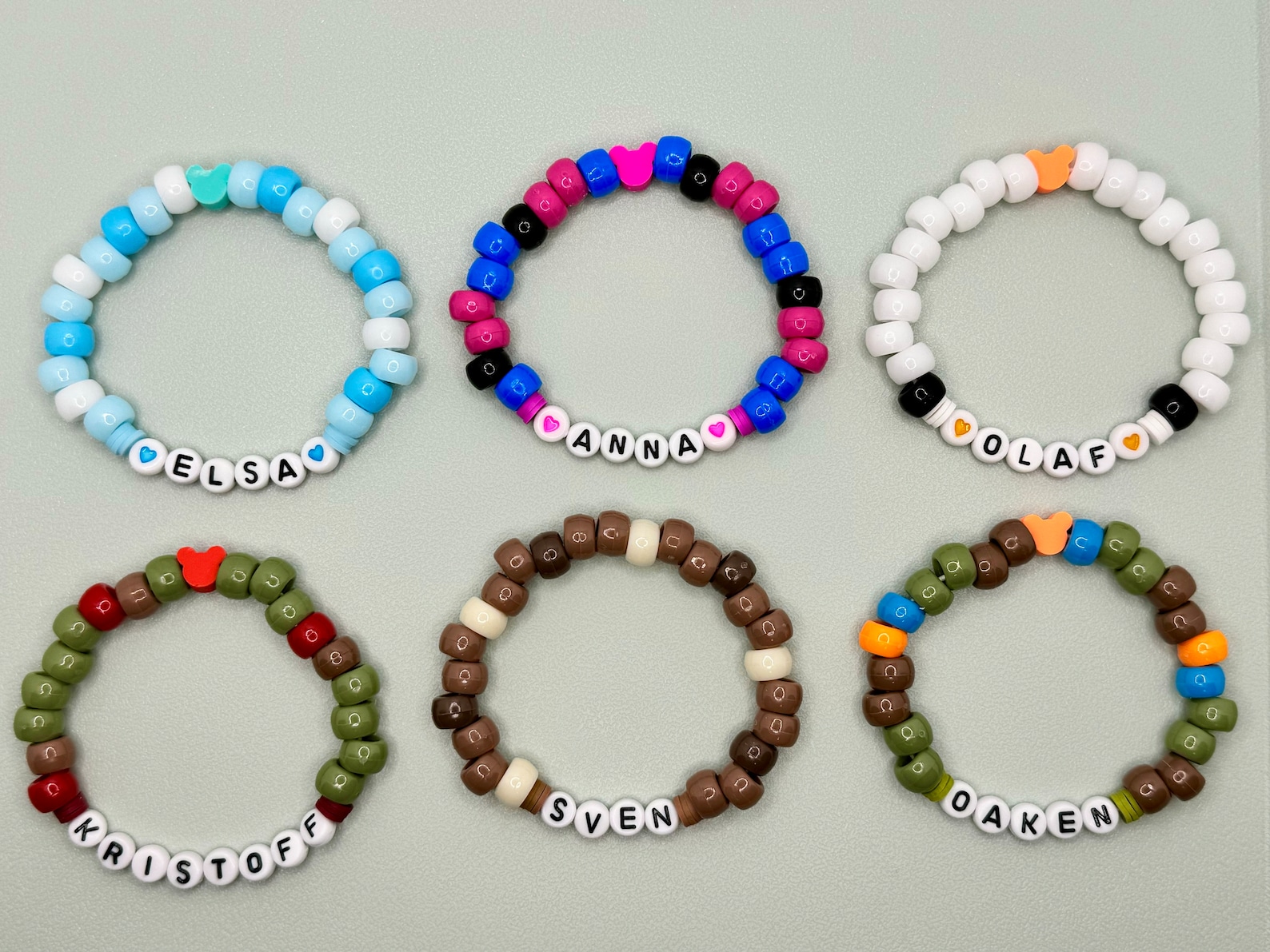 Disney Frozen Inspired Handmade Friendship Beaded Bracelets Cast Member Gift Pixie Dust Princess ...