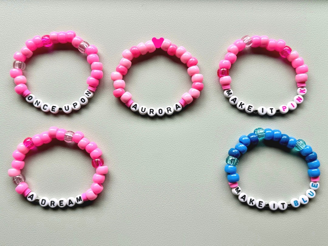 Disney Aurora Inspired Handmade Friendship Beaded Bracelets Cast Member Gift Pixie Dust Trading ...