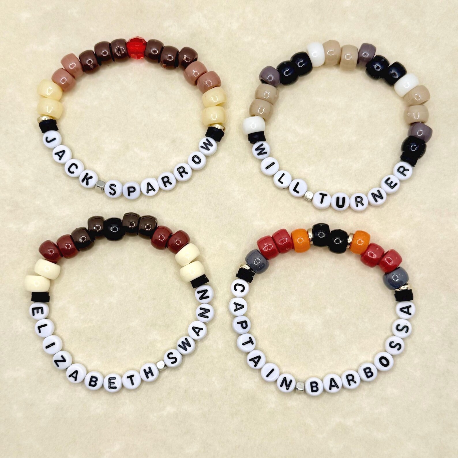 Pirates of the Caribbean Inspired Beaded Friendship Bracelet: Jack ...