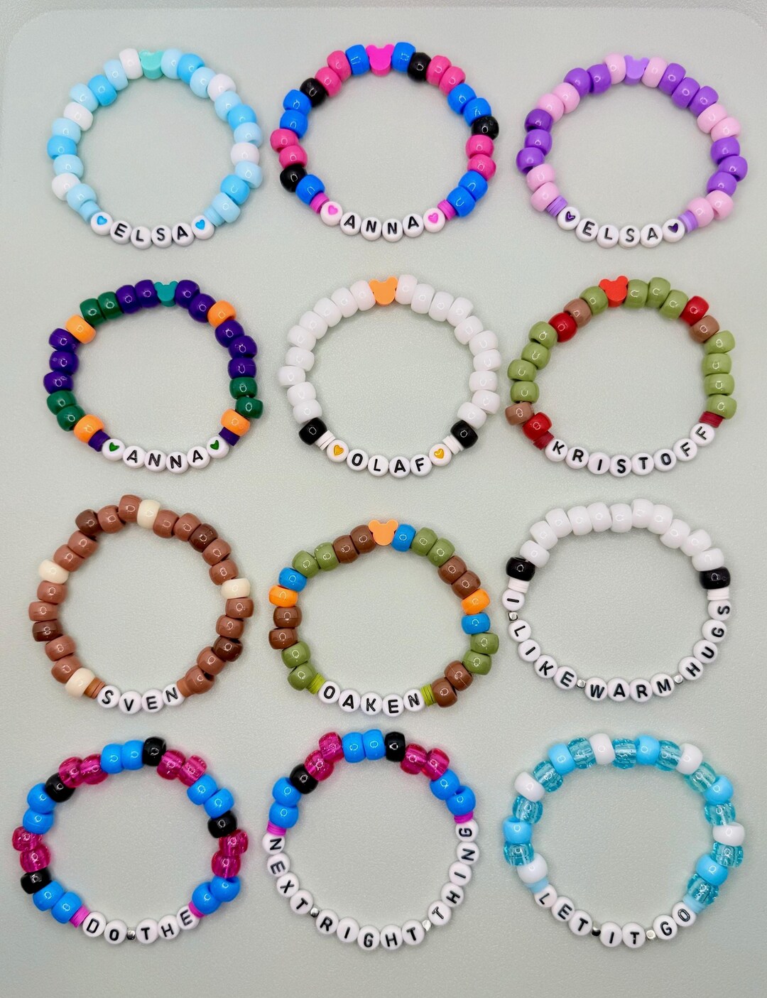Frozen Inspired Beaded Friendship Bracelet: Cast Member Gift - Etsy