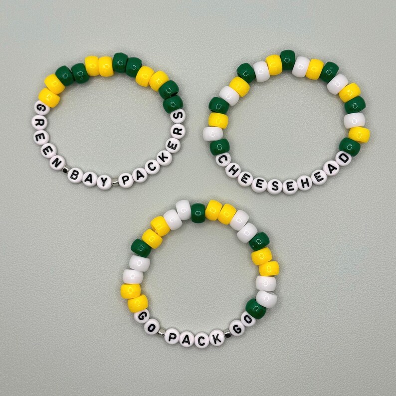 NFL Team Inspired Handmade Friendship Beaded Bracelets Green Bay ...