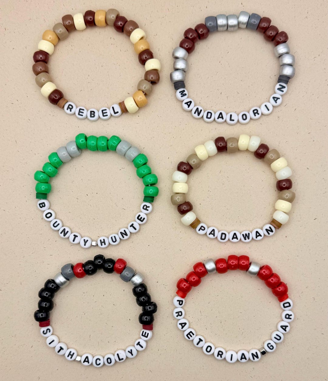 Star Wars Inspired Handmade Friendship Beaded Bracelets - Stacking ...