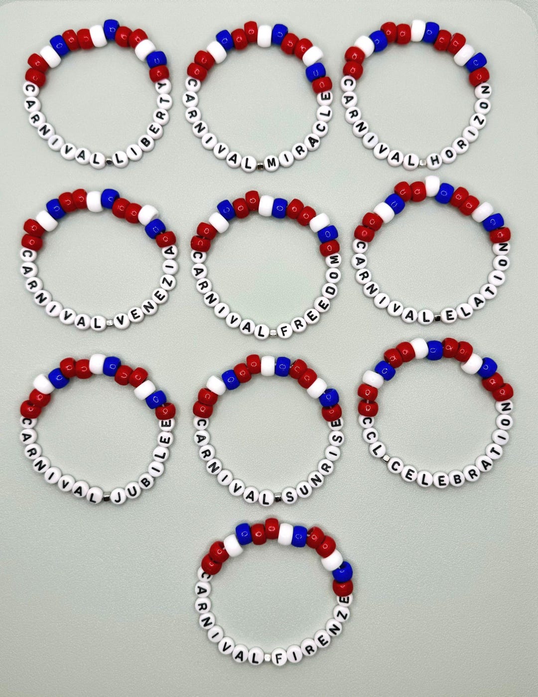 Carnival Cruise Line Ship Inspired Handmade Friendship Beaded Bracelets ...