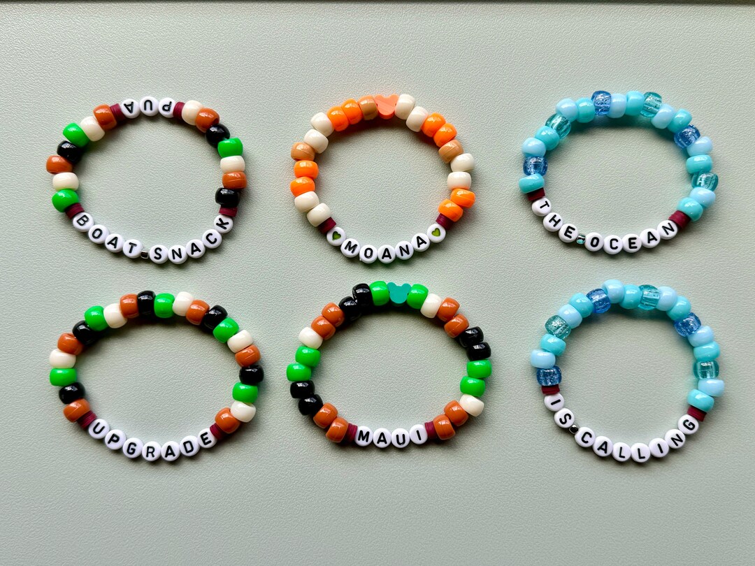 Disney Moana Inspired Handmade Friendship Beaded Bracelets Cast Member Gift Pixie Dust Trading ...