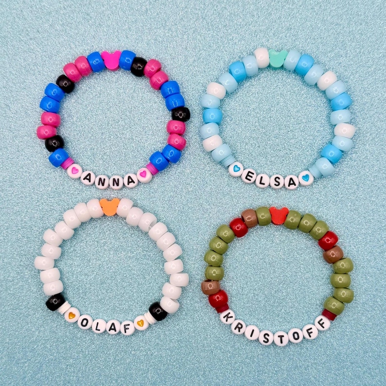 Frozen Inspired Beaded Friendship Bracelets: Stacking Stretch - Etsy
