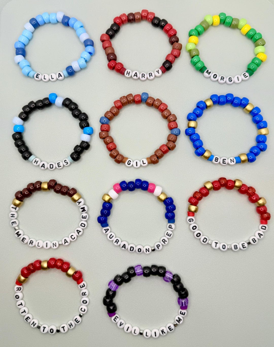 Descendants 1 2 3 4 Rise of Red Inspired Handmade Friendship Beaded ...