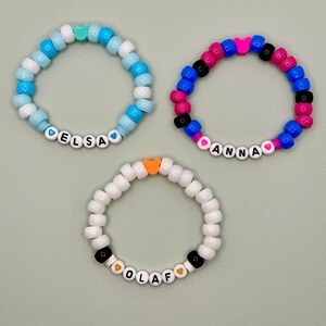 Disney Frozen Inspired Handmade Friendship Beaded Bracelets Cast Member Gift Pixie Dust Princess ...