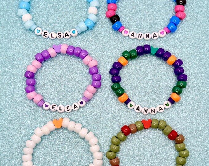 Frozen Inspired Beaded Friendship Bracelets: Stacking Stretch - Etsy
