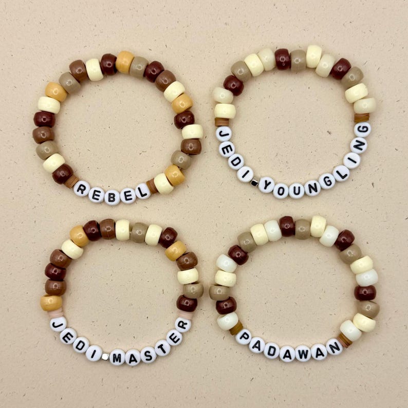 Star Wars Inspired Handmade Friendship Beaded Bracelets - Stacking ...