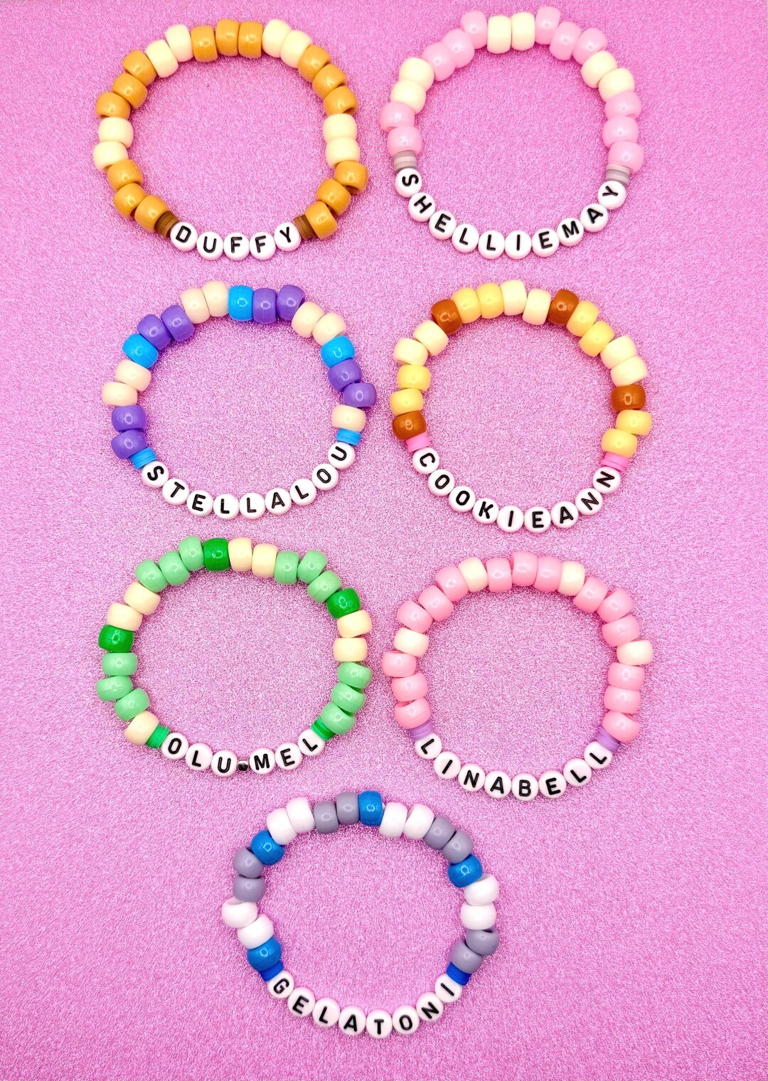 Handmade Beaded Friendship Bracelets - Duffy and Friends Inspired - Etsy