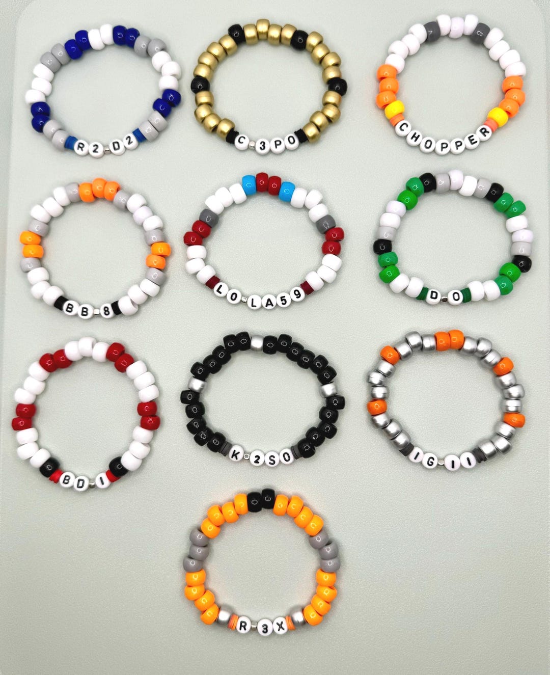 Disney Star Wars Droids Inspired Handmade Friendship Beaded Bracelets ...