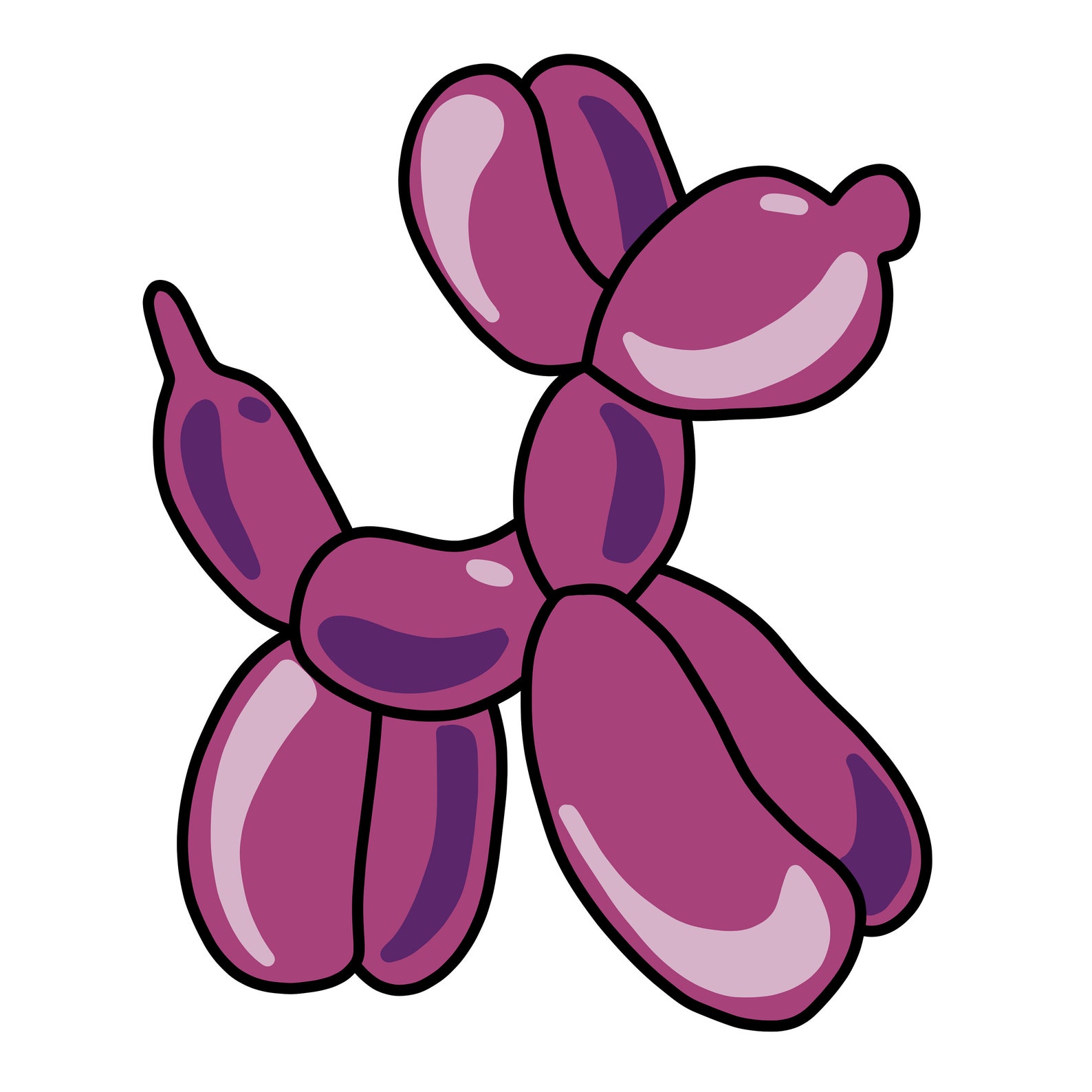 Purple Balloon Dog - Etsy
