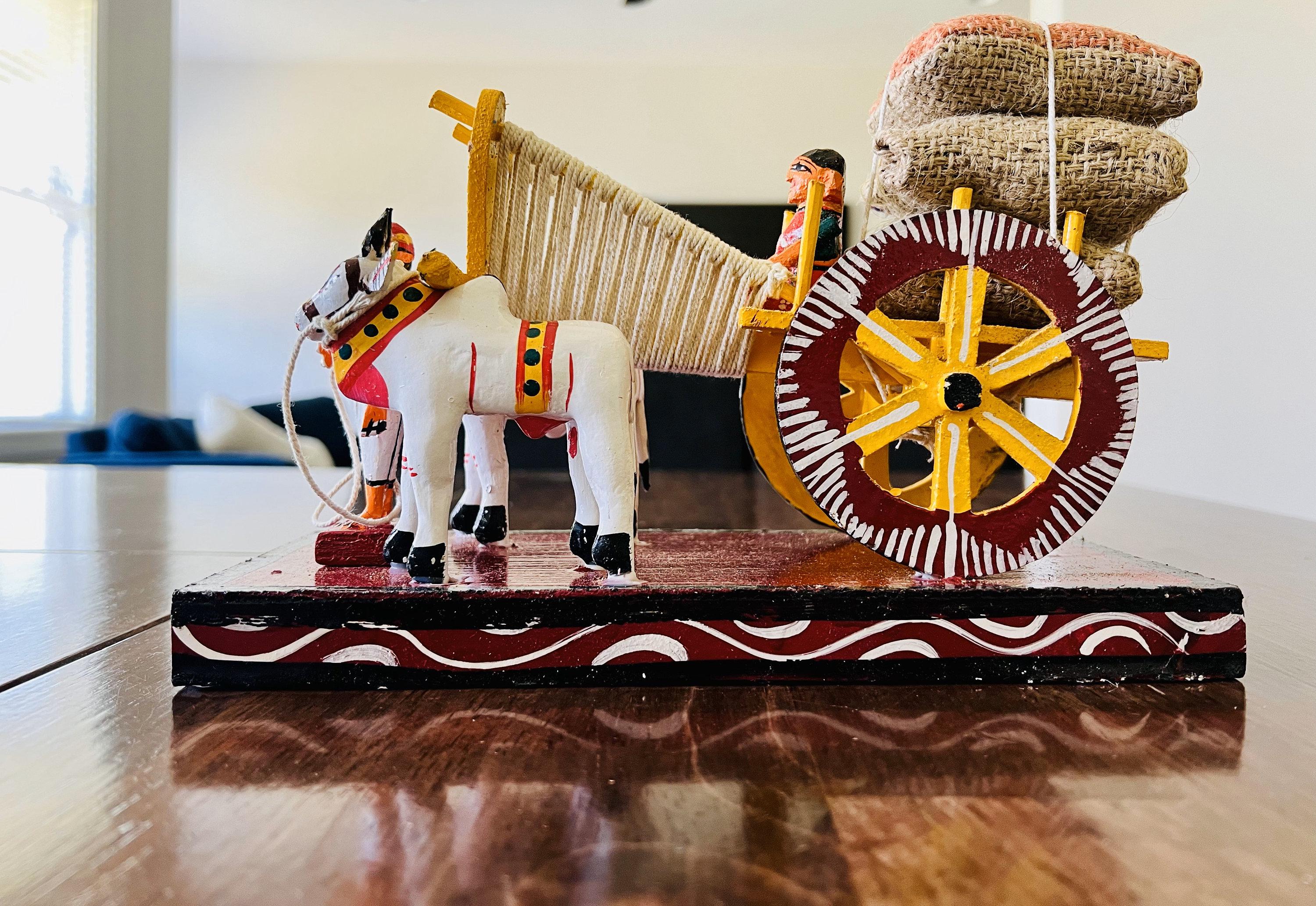 Hand Crafted Kondapalli Wooden Bullock Cart Toy Kondapalli Edla Bandi ...