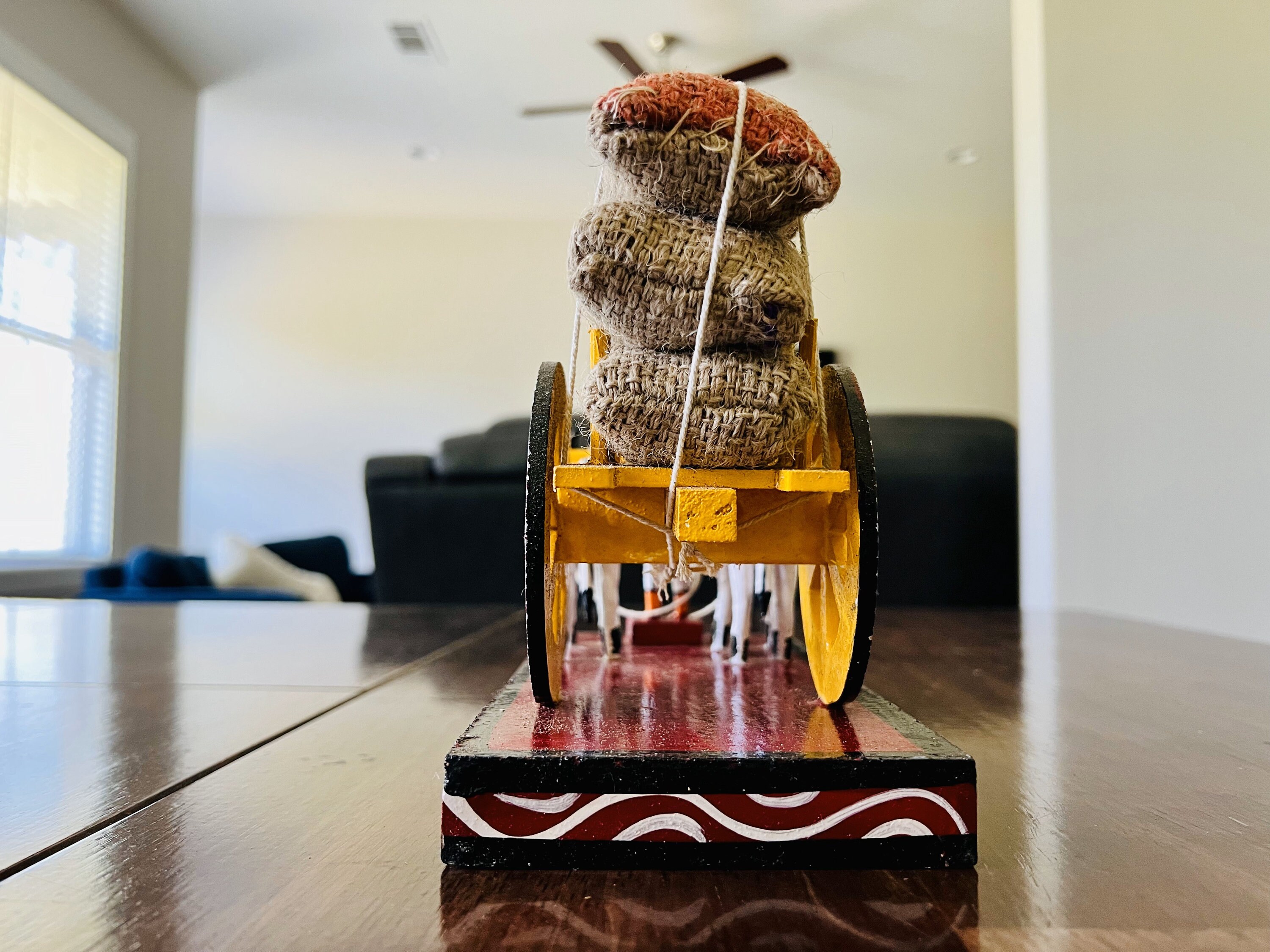 Hand Crafted Kondapalli Wooden Bullock Cart Toy Kondapalli Edla Bandi ...