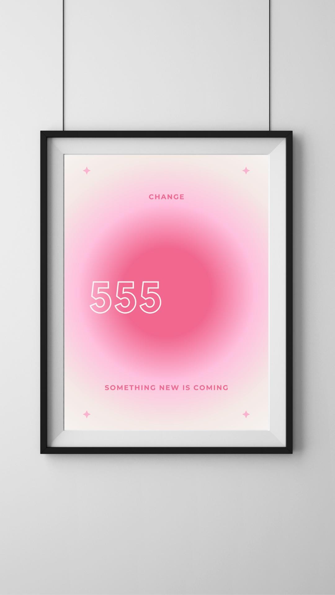 Angel Number 555 - Embrace Change & Transformation Art Home Decor ...